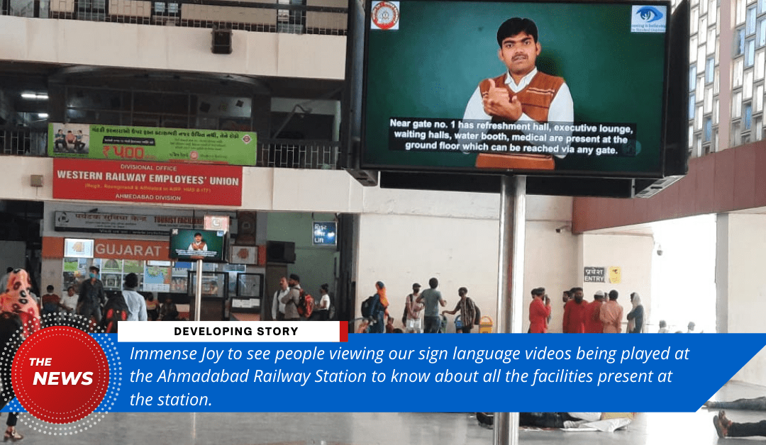 India's 1st Railway Station To Have Sign Language Video On Screen-Ahmadabad